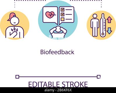 Eeg biofeedback concept icon Stock Vector Image & Art - Alamy