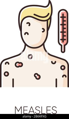 Measles icon. Cartoon of measles vector icon for web design isolated on ...