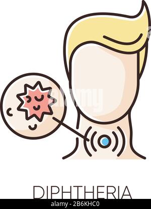 Corynebacterium diphtheriae icon. Simple illustration of ...