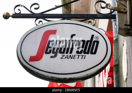Sign for Segafredo coffee at a cafe Stock Photo: 80039137 - Alamy