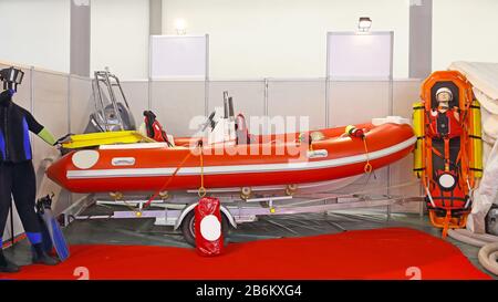 First Responder Equipment With Boat at Trailer Stock Photo - Alamy