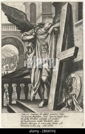 Engel with the Veronica cloth at the Cross, Abraham Hogenberg, After ...