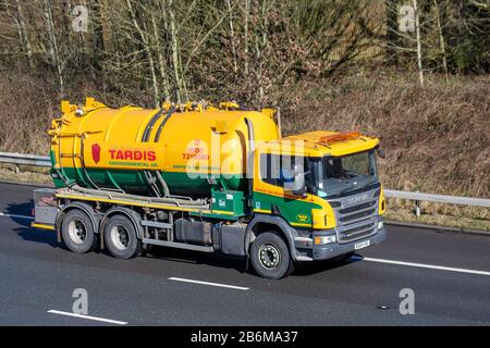 TARDIS ENVIRONMENTAL UK. Tankers green yellow; Haulage delivery trucks ...