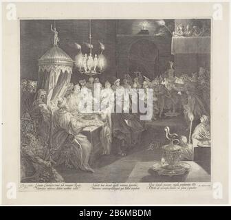 Feast of Belsassar, Jan Harmensz. Muller, 1596 - 1600 print The ...