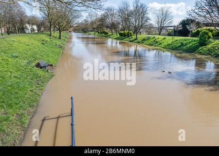 A flooded Royal Military Canal, Hythe, Kent Stock Photo - Alamy