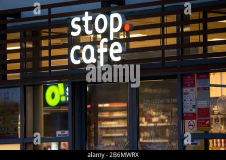 Stop Cafe seen at the Orlen petrol station. (Photo by Karol Serewis ...