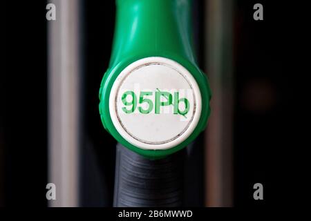 Super 95 fuel dispenser seen at the Total petrol station. (Photo by ...