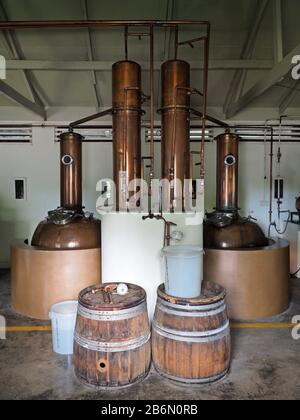 Mahe Seychelles, Takamaka rum distillery, the full selections of the ...