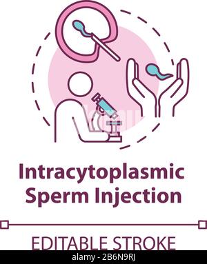 In vitro fertilisation. IVF. Cell under microscope. Human egg on gray ...