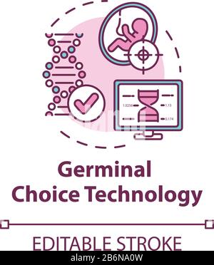 Reproductive technology concept icon. Fetus in artificial womb ...