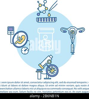 Reproductive technology concept icon with text. Biotechnology ...