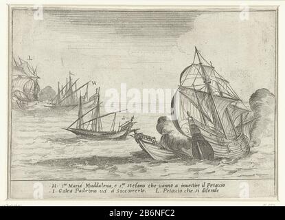 Cosimo II galeien de 'Medici attacked Turkish Bertone; Galeien van ...