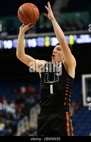 March 11, 2020: The Clemson Tigers dance team performs during the ACC ...