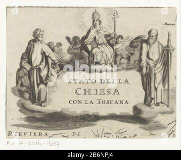 Stato della chiesa con la Toscana. Manufactures of the Romans Churches ...