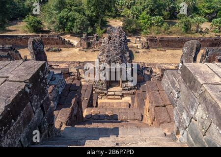 Pre Rup temple in complex Angkor Wat in Siem Reap, Cambodia in a summer ...
