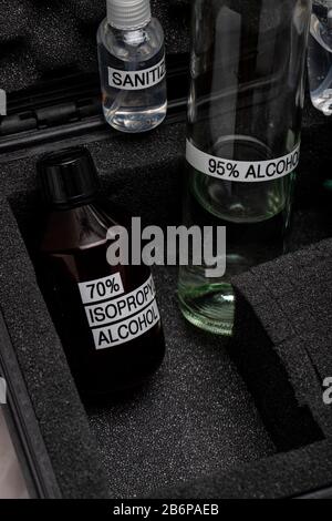 Sanitizer medical alcohol spirit based liquid to desinfect hands ...