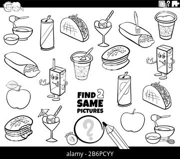 Cartoon Different Objects Coloring Page Stock Vector Image & Art - Alamy