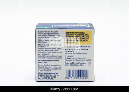 Crescent Pharma paracetamol Stock Photo - Alamy