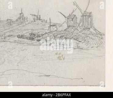 View of the Butte, Georges Michel, 1773 - 1843 drawing paper. chalk ...