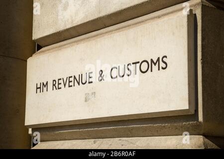 The HMRC government department building in Whitehall, London, England ...