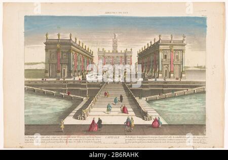 Stairs of the Capitool in Rome, Anonymous, 1868 - 1890 stereograph Rome ...