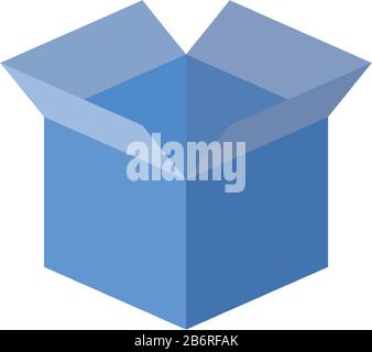 opened carton box icon over white background colorful design vector ...