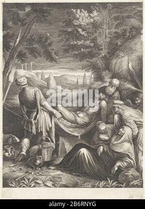 Graflegging van Christus The body of Christ by three men, including Who: Joseph of Arimathea and ...