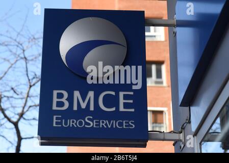 A view of a BMCE bank logo Stock Photo - Alamy