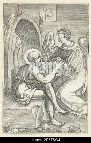 Saint Hieronymus in conversation with an angel, Hans Sebald Beham, 1521 ...