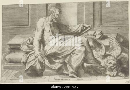 Heilige Marcus schrijft zijn Evangelie.The Holy Marcus writes his ...