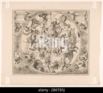 1660 celestial map of constellations according to Christian symbolism ...