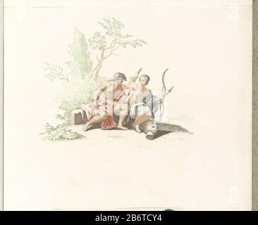 Hercules and Omphale, Hercules sits next to Omphale, queen of Lydia ...