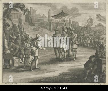 Hernán Cortés meets Montezuma in Tenochtitlan, 1519, Philip van Gunst ...