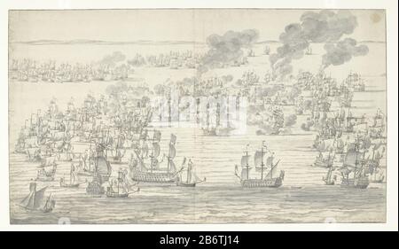 Zeeslag bij Solebay 1672 Stock Photo - Alamy