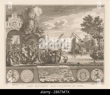 Relief of Leiden, 1574, Simon Fokke, 1776 print The relief of Leiden ...