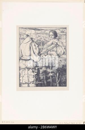Huizer Girls Winden Garen, Richard Nicolaüs Roland Holst, 1897 print ...
