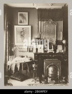 Interieur van het huis van Andries Bonger in Amsterdam, met een aantal ...