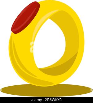 Golden ring, illustration, vector, on a white background Stock Vector ...