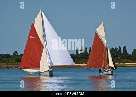 The Essex oyster smack Martha II in full sail Stock Photo - Alamy