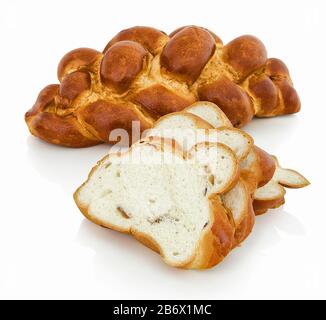 Homemade Easter pastries isolated on white. Paska Stock Photo - Alamy