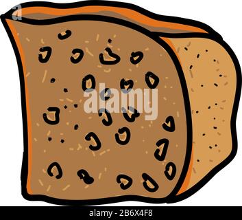 Cornbread bread vector drawing. Food sketch of Cornbread, usually known ...