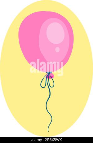 Surprise balloon icon flat vector. Gift present. Wow effect Stock ...