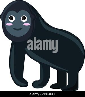 Cute Gorilla cartoon animal vector illustration Stock Vector Image ...