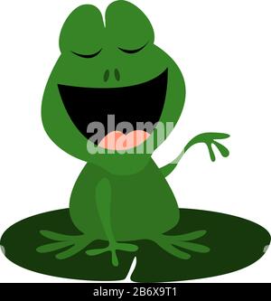 frog amphibian singing character Stock Vector Image & Art - Alamy