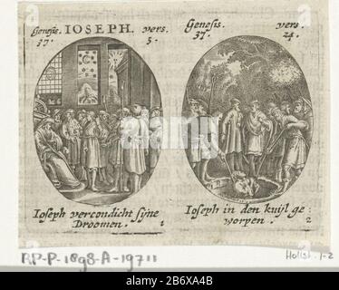 Joseph lowered into a well by his brothers, from the series 'The Story ...