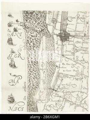 Map of Delfland, 1612 print Map of Delfland. Upstairs in the middle the ...