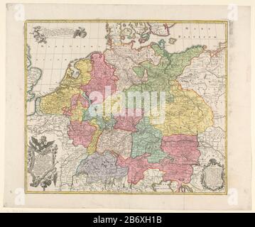 Map of Germany, Anonymous, 1757 - 1777 print paper engraving maps of ...