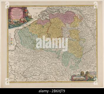 Map of the Southern Netherlands, Anonymous, 1691 print Map of the ...