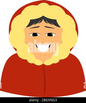 Isolated illustration vector of inuit, eskimo mythical deity. Kadlu is ...