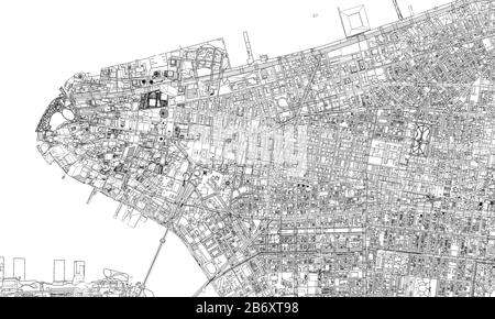 New York minimal blueprint style city map. 3D Rendering Stock Photo - Alamy